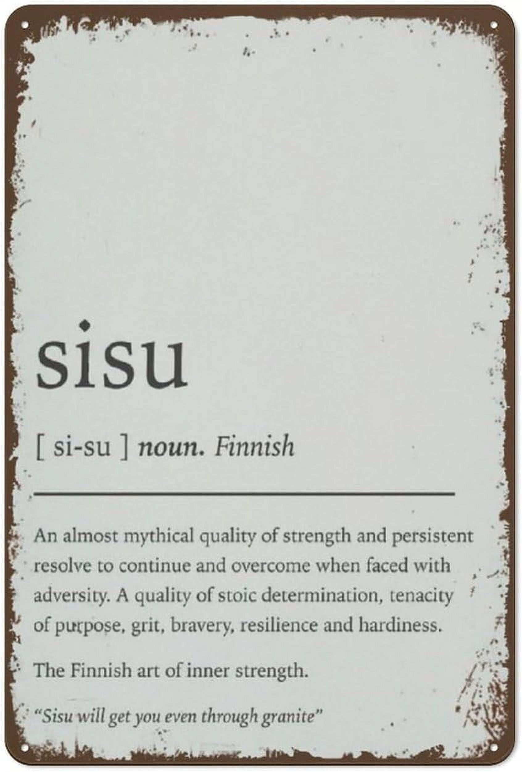 Sisu Definition Print,Finnish Wall Art,Living Room Decor Metal Signs ...