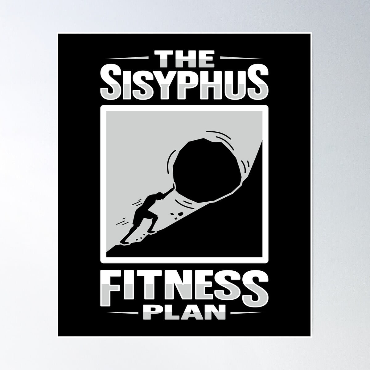 Sisyphus Philosophy Design For A Philosophy Poster Wall Art, Modern ...
