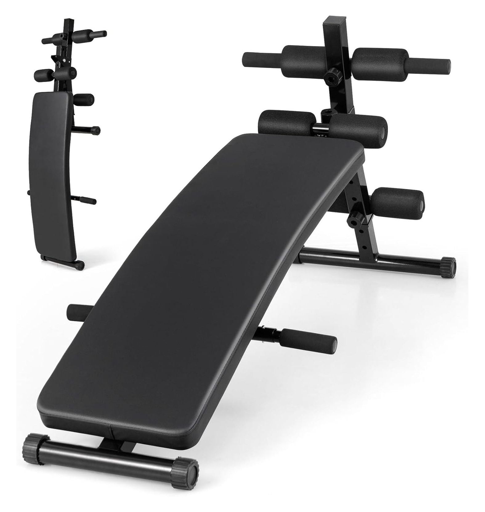 Sit Up Bench, Decline Sit up Bench with 5-level Adjustable Height ...