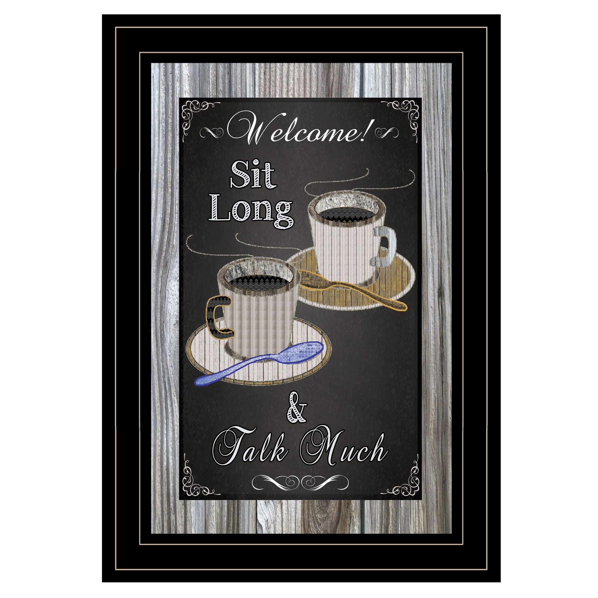 Sit Long Talk Much ByTrendy Decor4U Printed Wall Art Wood Multi-Color ...