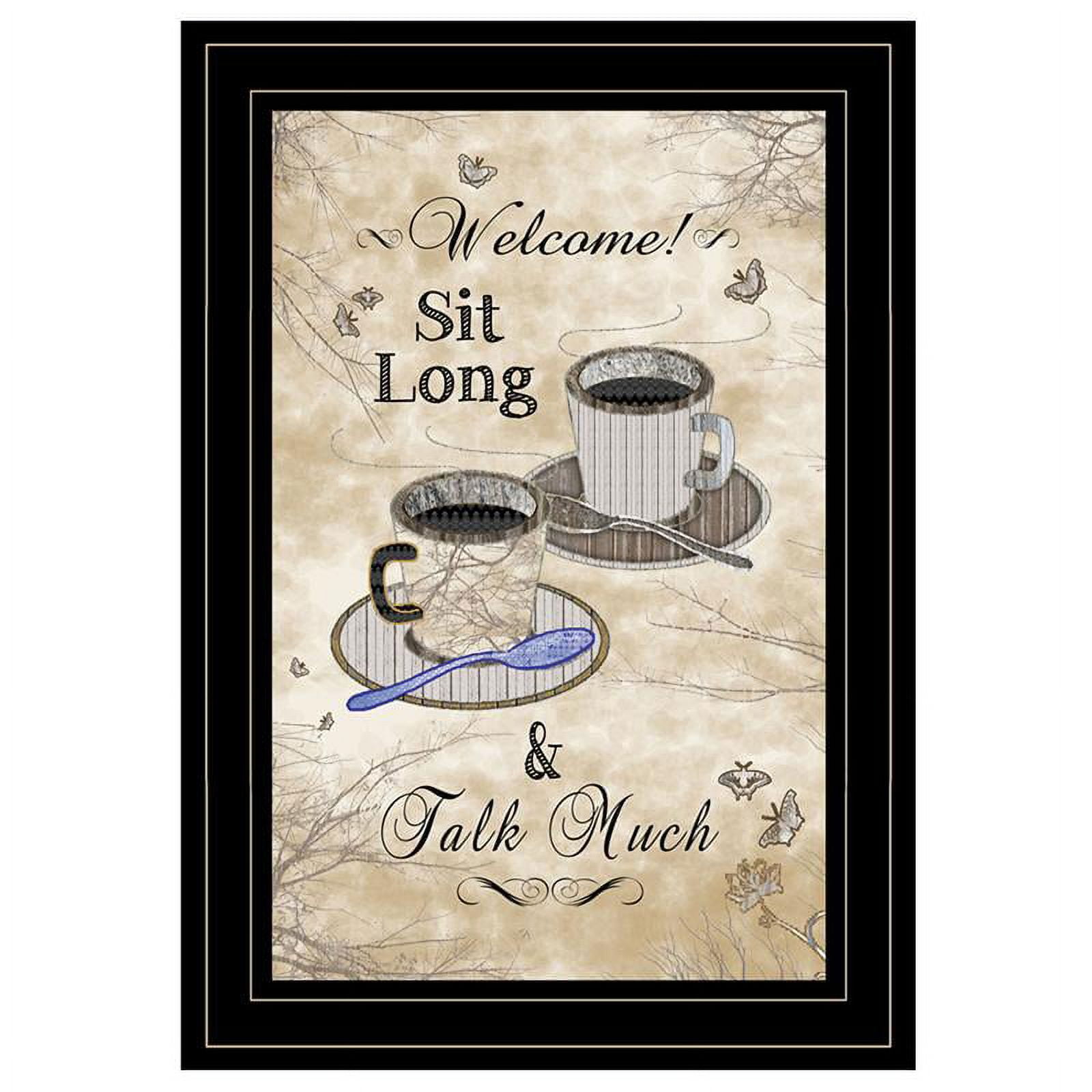 Sit Long Talk Much by Trendy Decor 4U Print Wall Art Wood Multi-Color ...