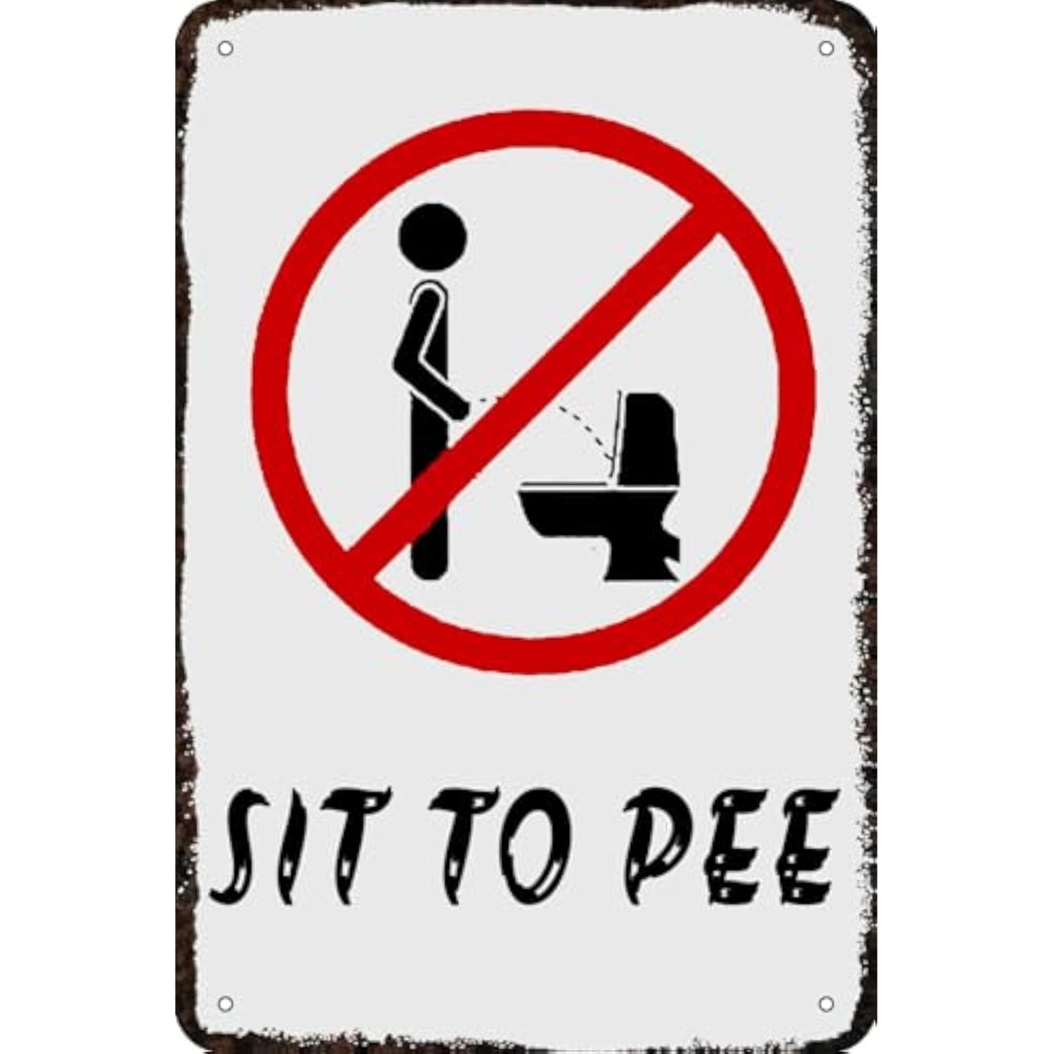 Sit to Pee Metal Tin Signs-Metal Tin Signs Exquisite Wall Art Decor ...