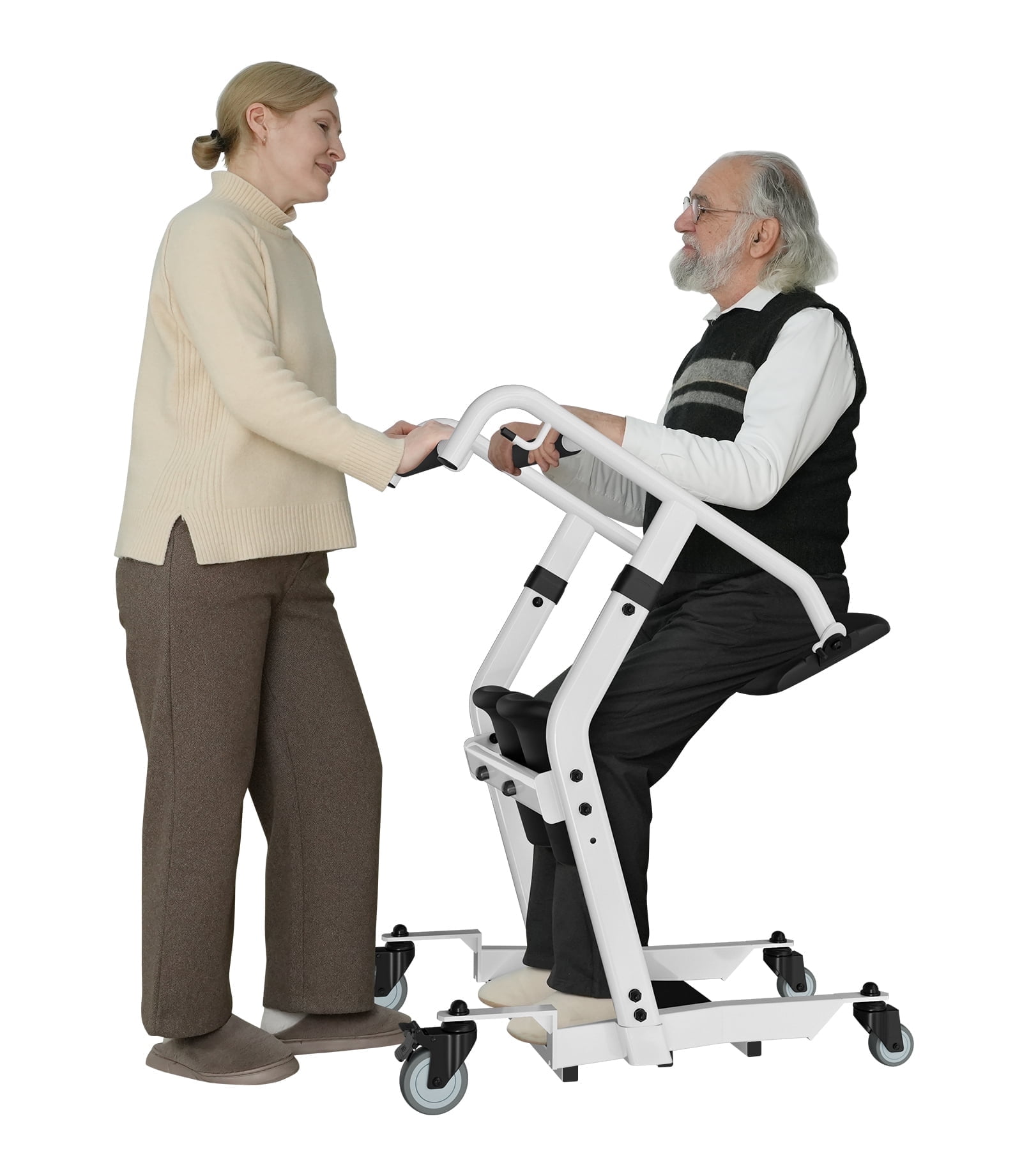 Upgrade Sit to Stand Lift, Patient Transport Unit with Wheels, Stand ...