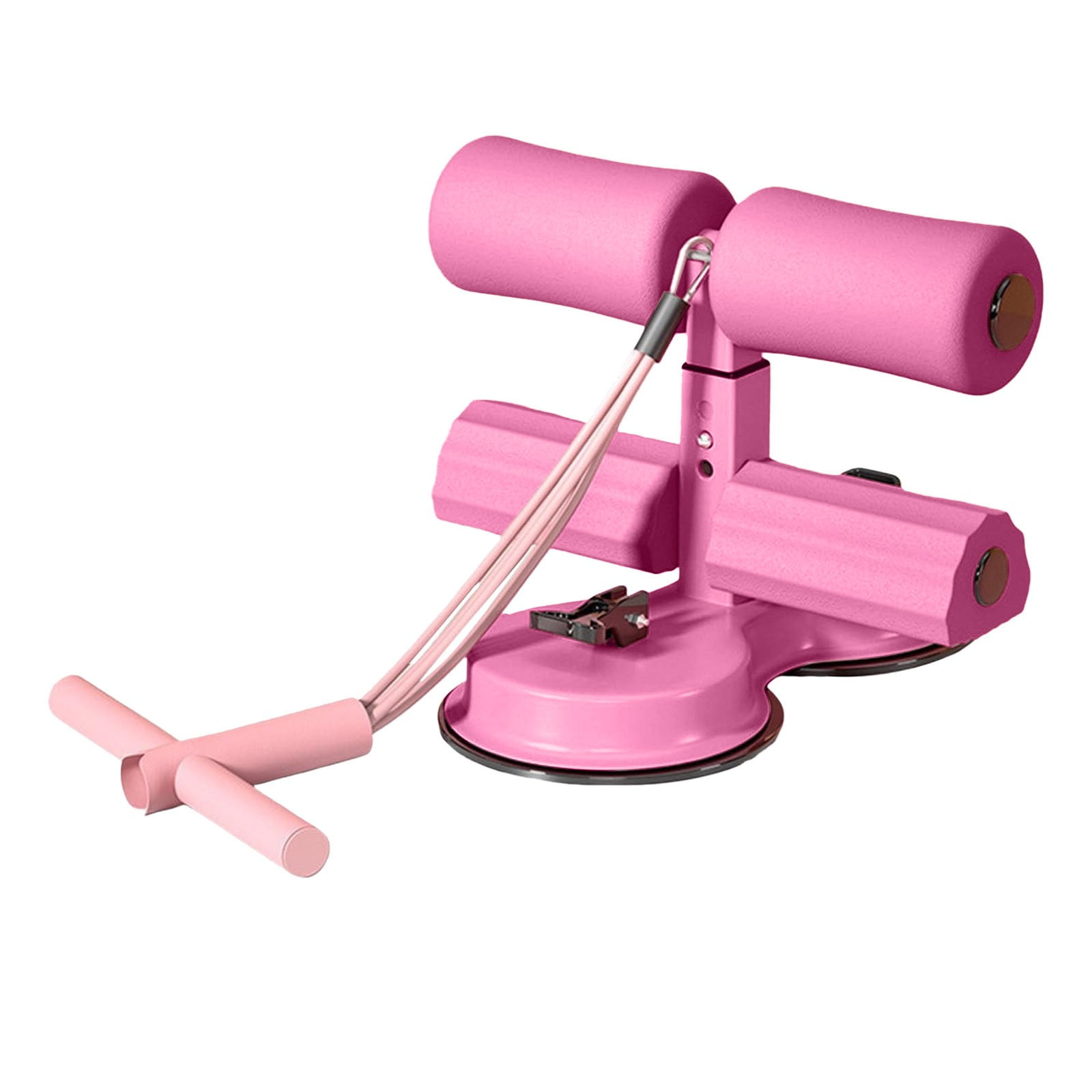 Sit Up Assistant Bar Abdominal Core Trainer with Resistance Band Foot Holder Suction Cups Home ...