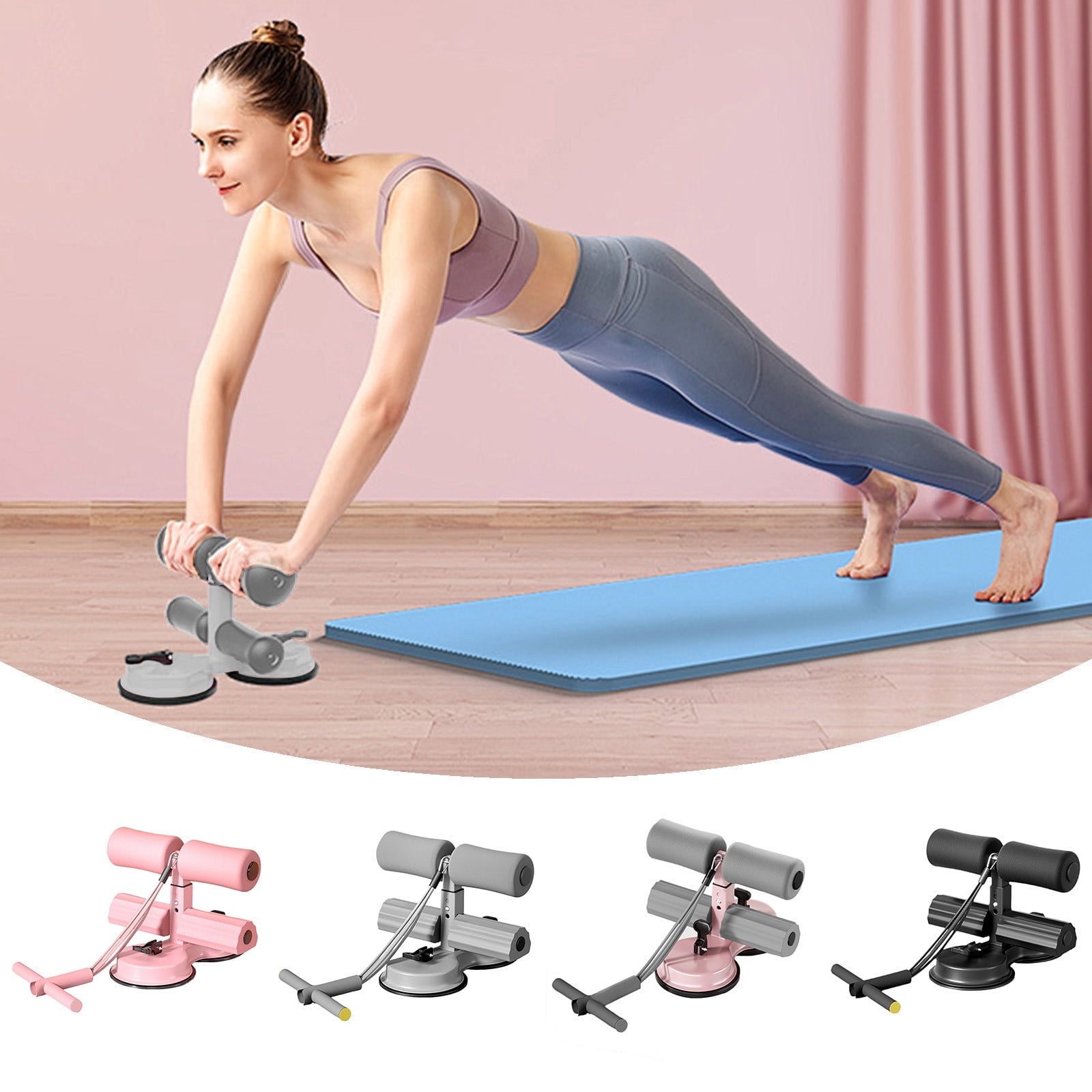 Sit Up Assistant Bar With Resistance Band Abdominal Core Training Sit Up Foot Holder With D Ual ...