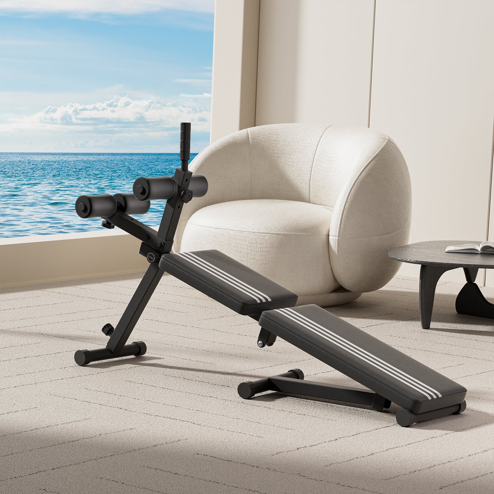 Sit Up Bench, Abs Workout Equipment, Foldable Hyperextension Roman ...