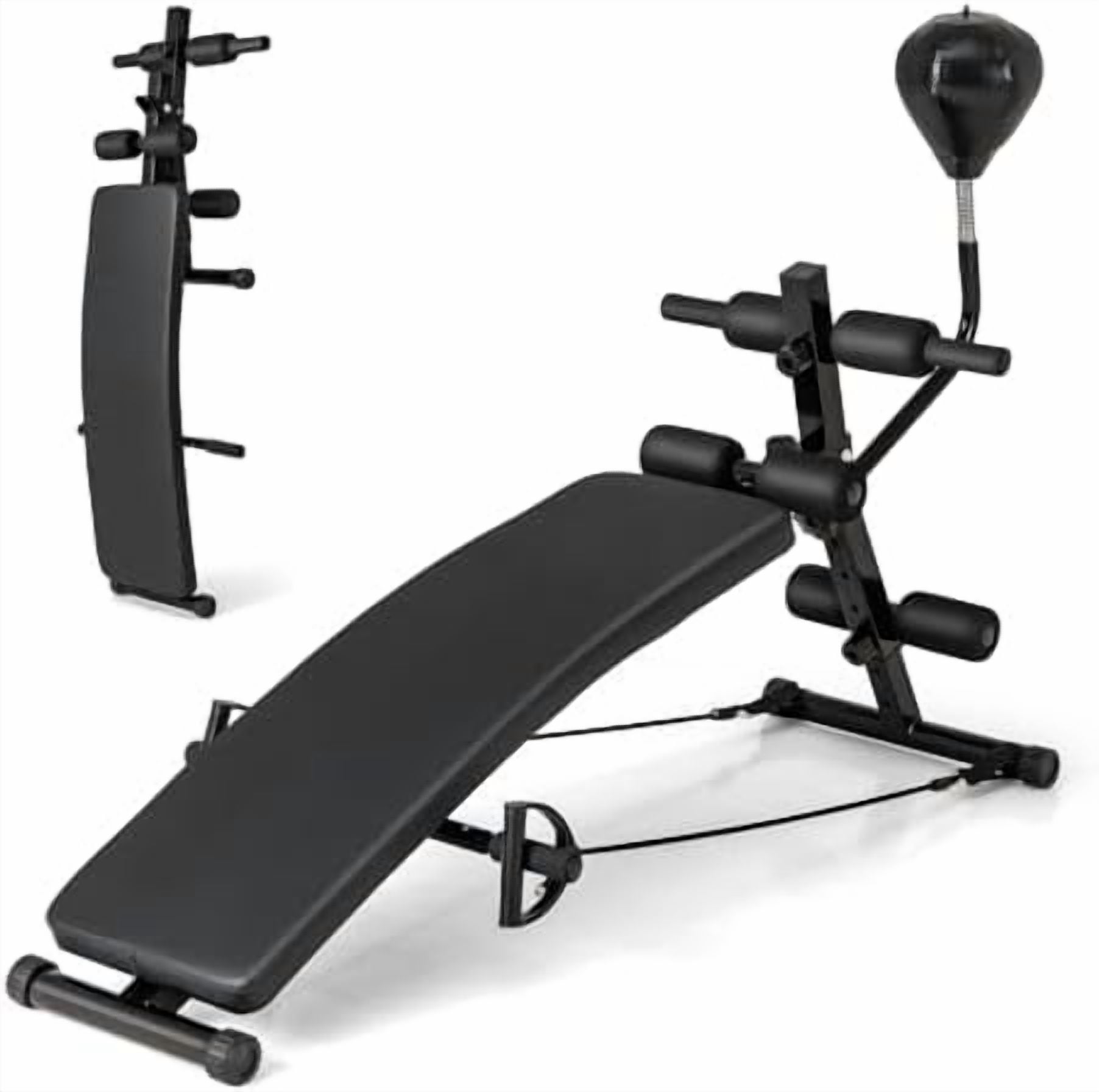 Sit Up Bench, Folding Exercise Bench Ab Workout Equipment, Adjustable ...