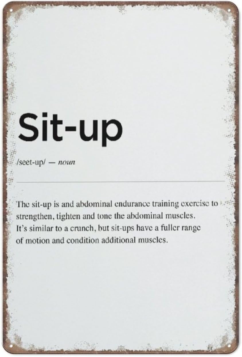 Sit-up Definition Prints,Home Gym Decor, Gym Poster,Home Gym Sign,Gym ...