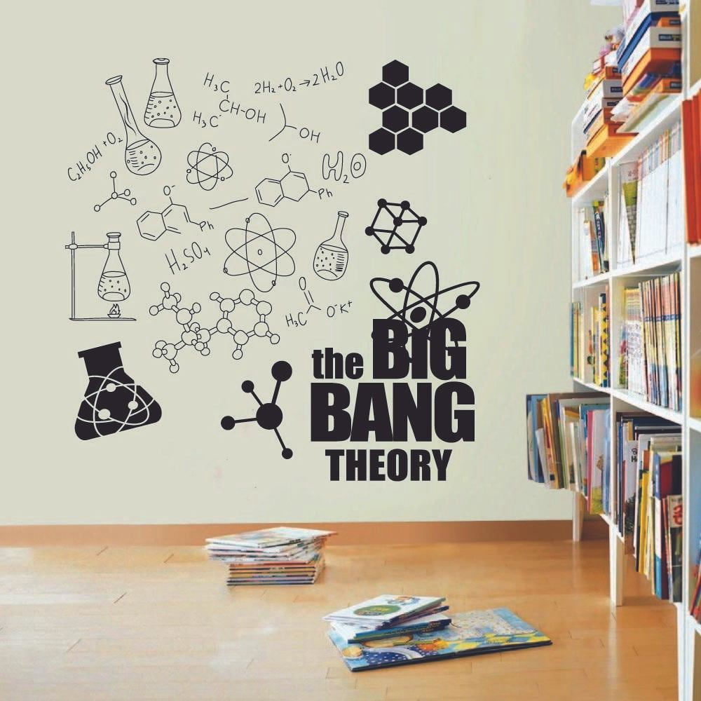 Sitcom The Big Bang Theory Show Logo Molecules Atom Symbol Leonard Wall ...