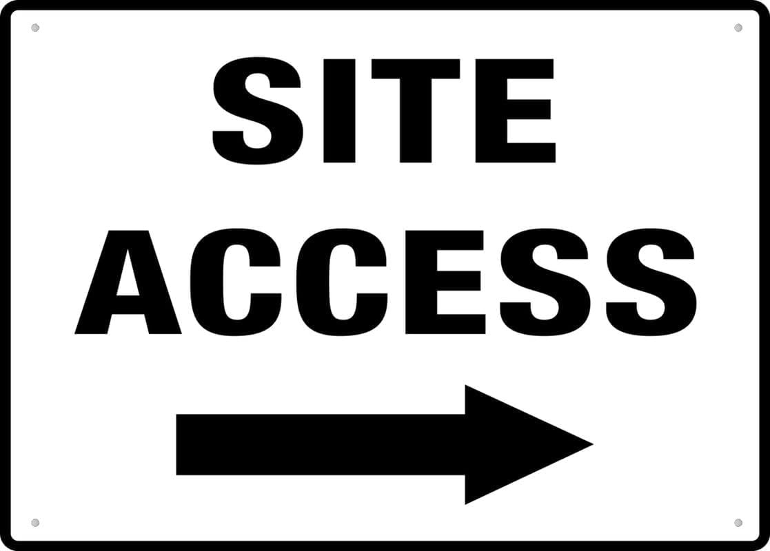 Site Access Right Arrow Sign 8X12 Inch Rust Free Aluminum Easy To Read ...