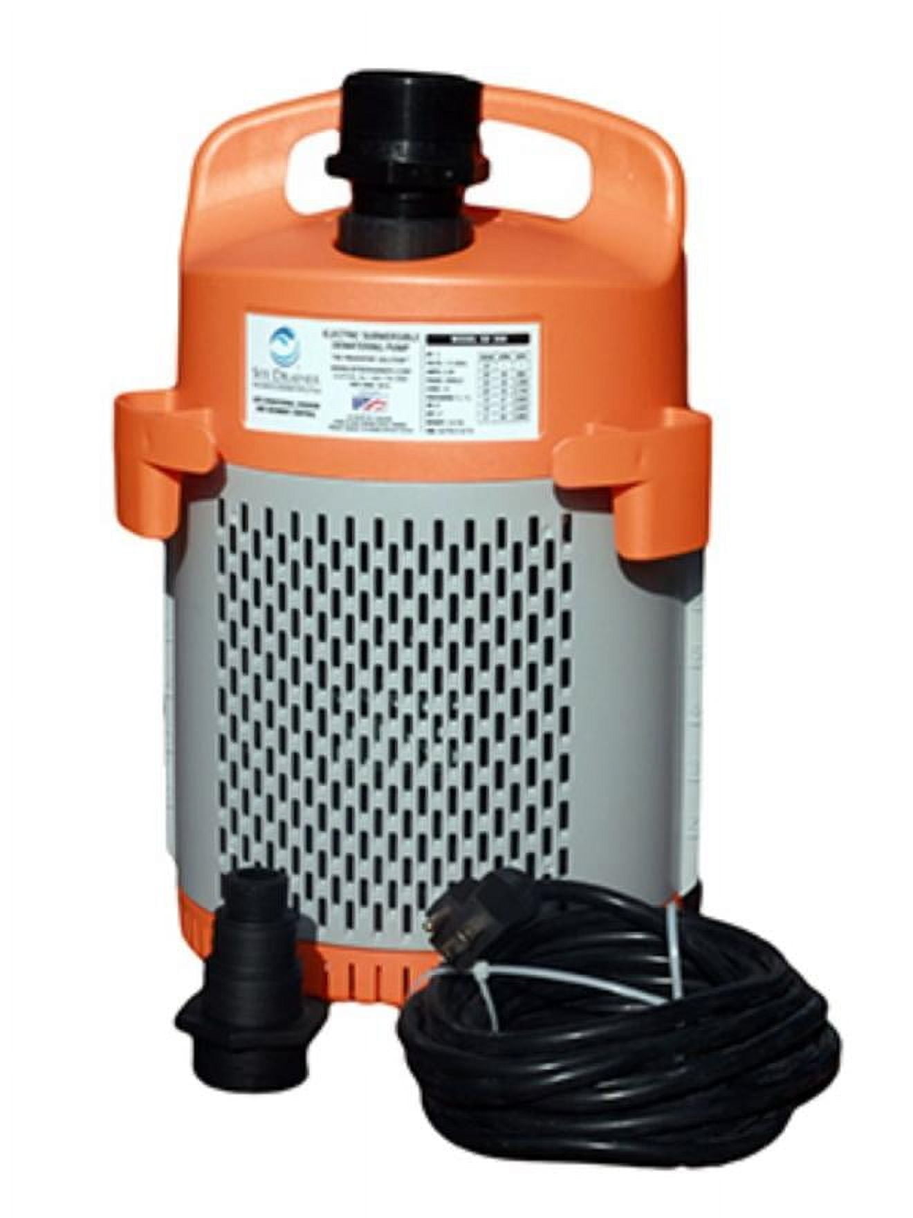 Site Drainer SD300 1/2-HP Submersible Non Clogging Electric Dewatering ...