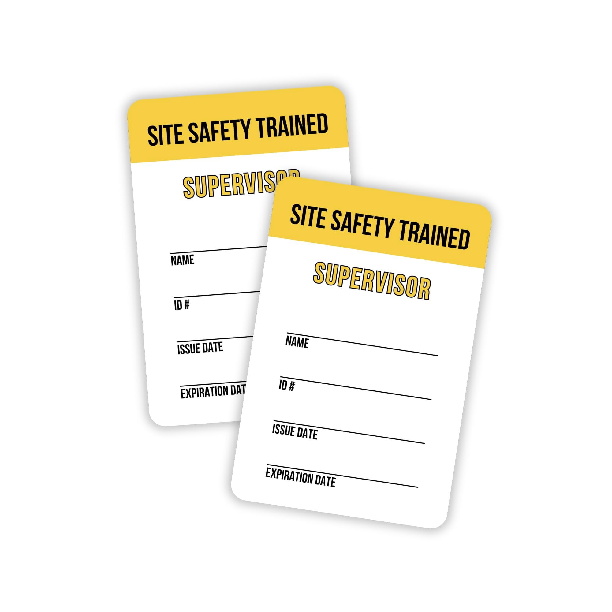 Site Safety Trained Supervisor Certification Wallet Cards 5pk Plastic ...