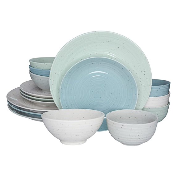 Siterra Artist's Blend 16-Piece Stoneware Dinnerware Set – Service for ...