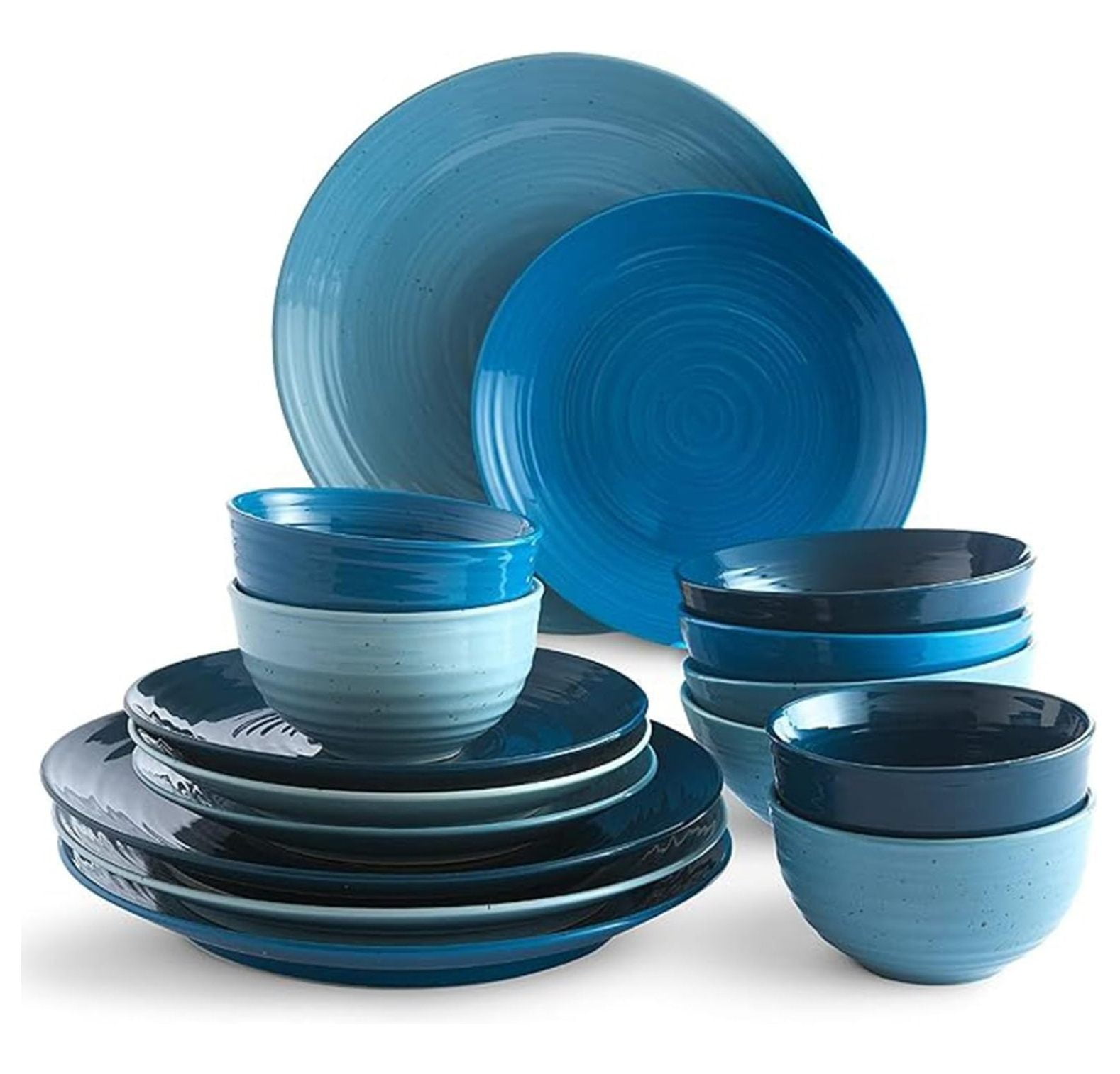 Siterra Artist's Blend 16-Piece Stoneware Dinnerware Set – Service for ...