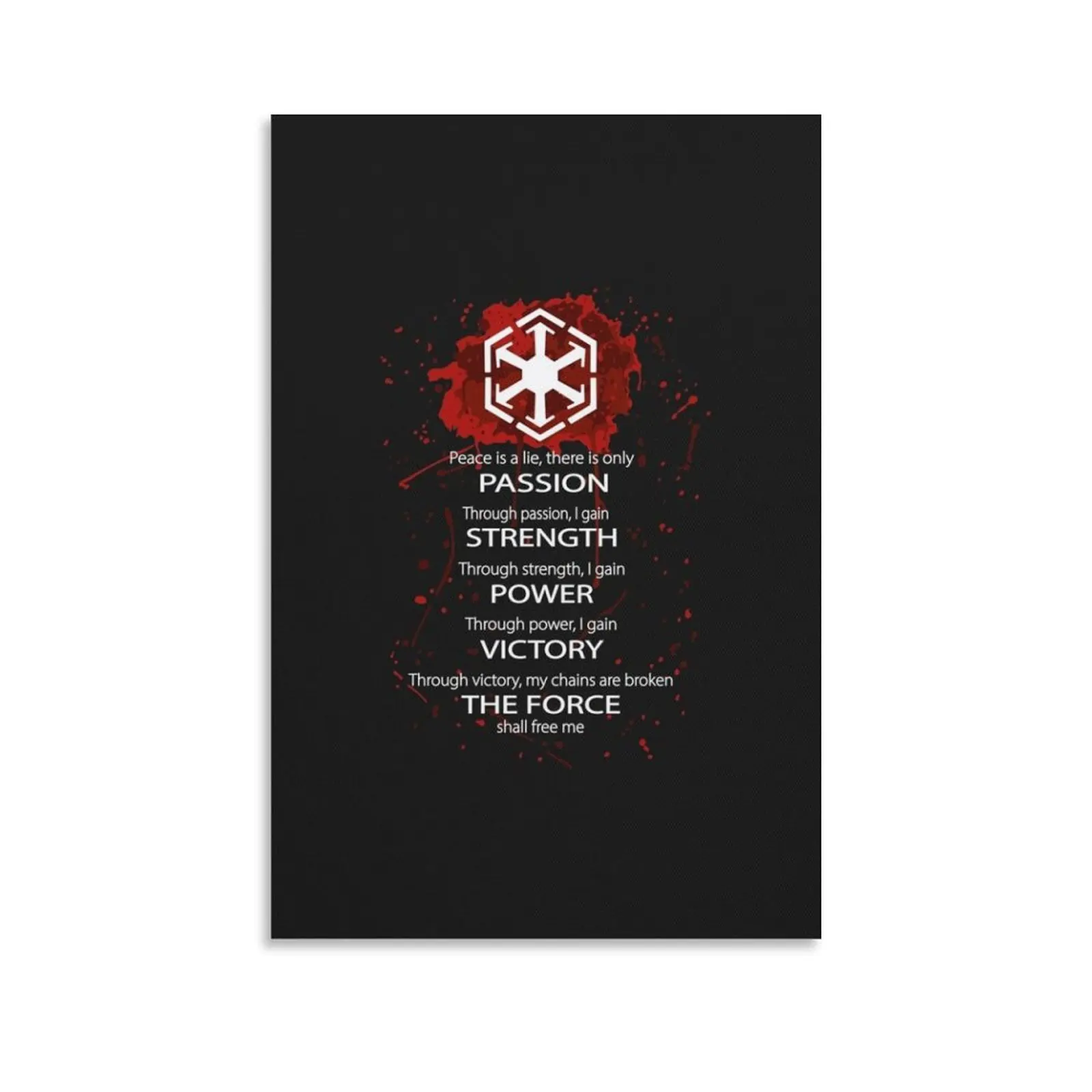 Sith Code Essential T-Shirt Canvas Painting posters ration home decor ...