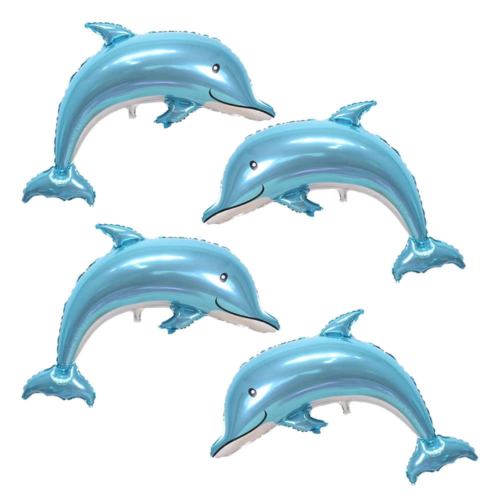 Siticoto 4 Pcs Dolphin MMF7 Balloons, 45 Inch Giant Dolphin Shape Foil ...