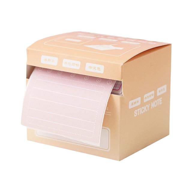 Sitikel 256 Sheets/Box Roll Tape Sticky Notes Full Adhesive Pull Out ...
