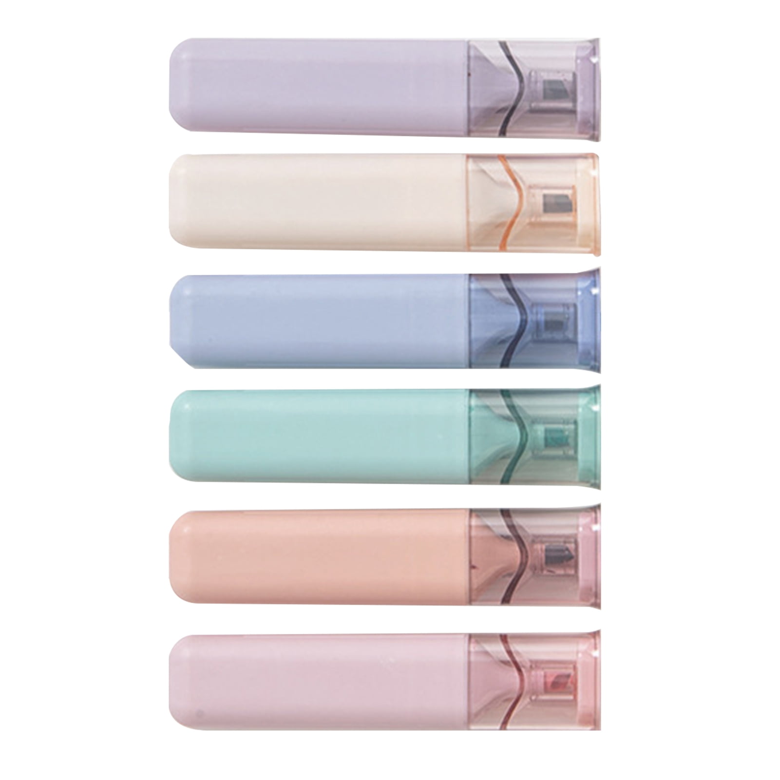 Sitikel 6Pcs Highlighter Pen Set Axe-Shaped Tip Bright Long-Lasting ...