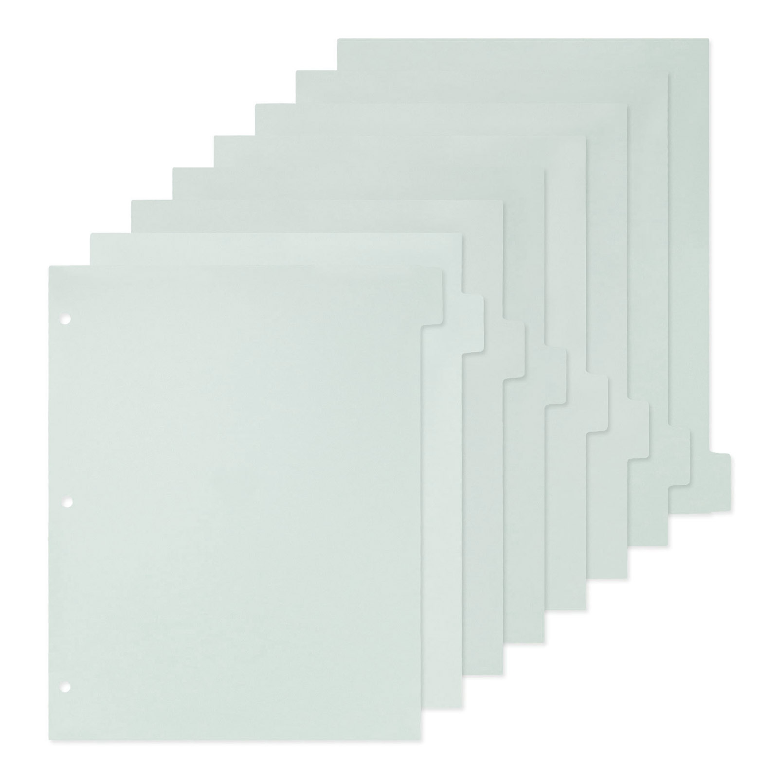 Sitikel 8Pcs Plastic Binder Dividers 3-Hole Punched Tear-Resistant ...