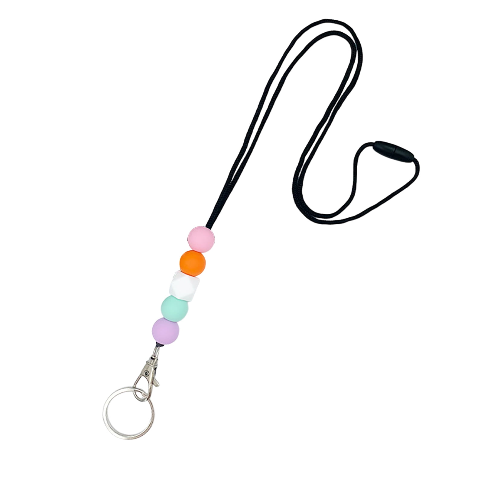 Sitikel ID Badge Beaded Lanyard Adjustable Length Lightweight Non ...
