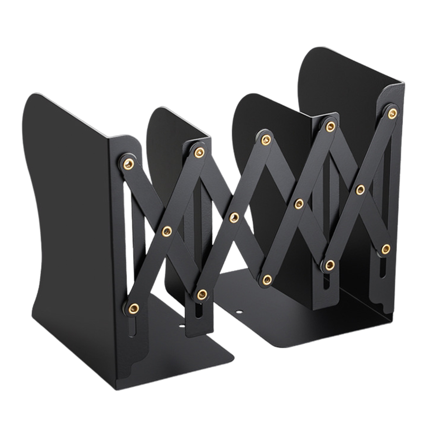 Sitikel Metal Bookend Retractable Desktop Book Stand Space-saving Book ...