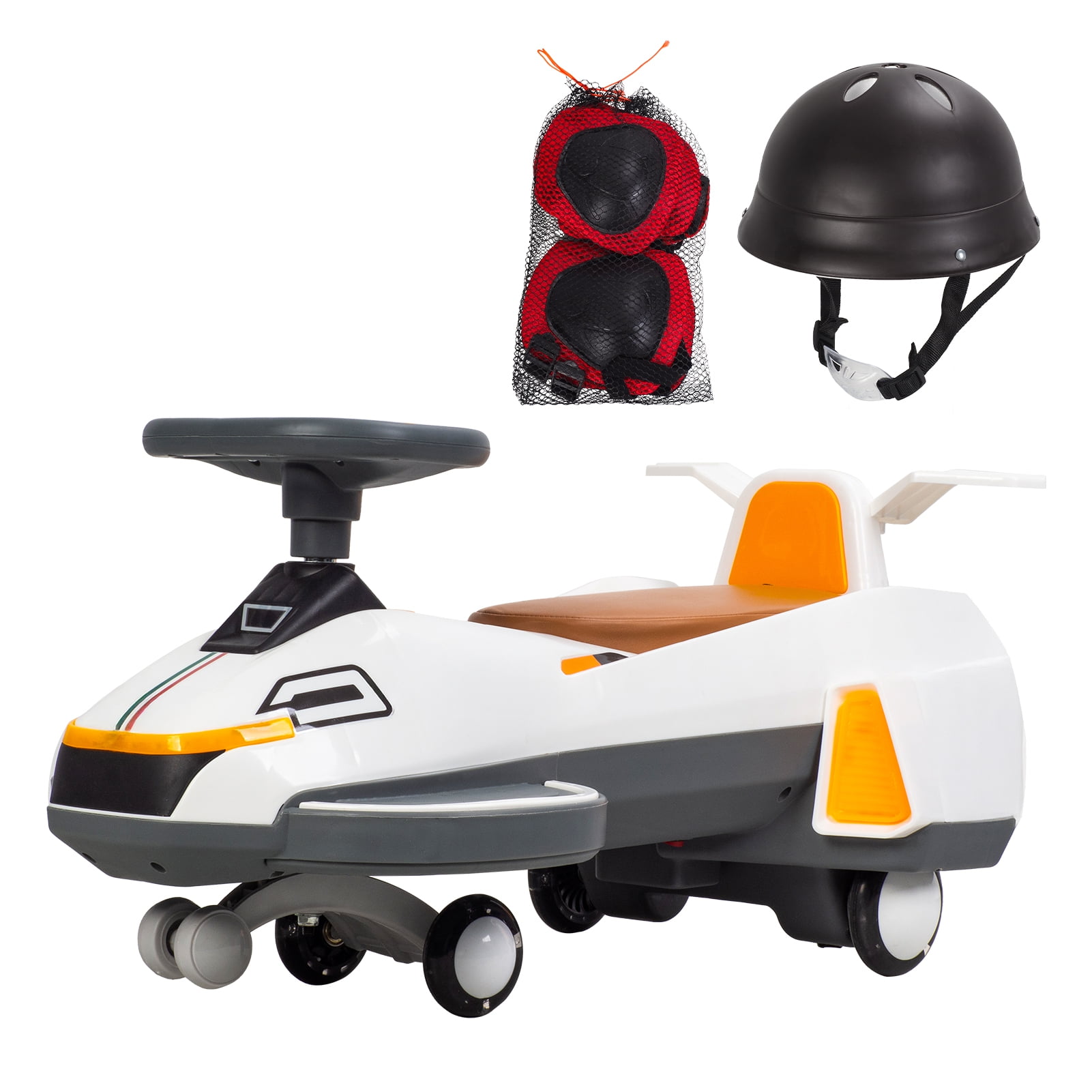 Sitikel Twister, 6V Electric Twister with Pedal, 2 in 1 Swing Car with ...