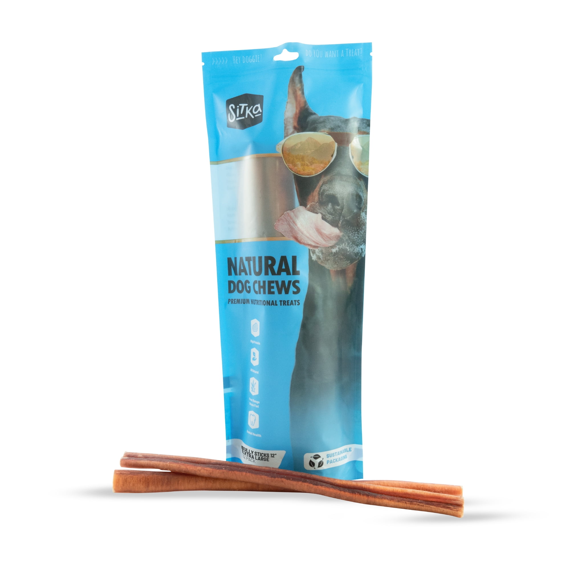 Sitka Farms Premium Bully Sticks XL 12 inch Dog Chews (12 count ...