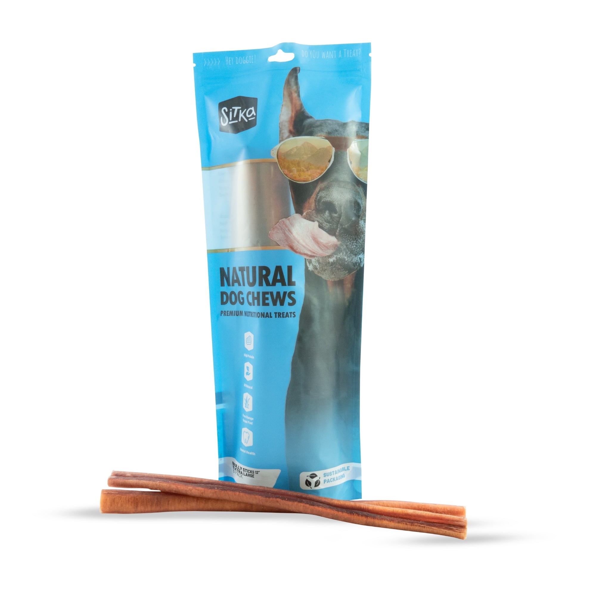 Sitka Farms Premium Bully Sticks XL 12 inch for Dogs (6 count ...