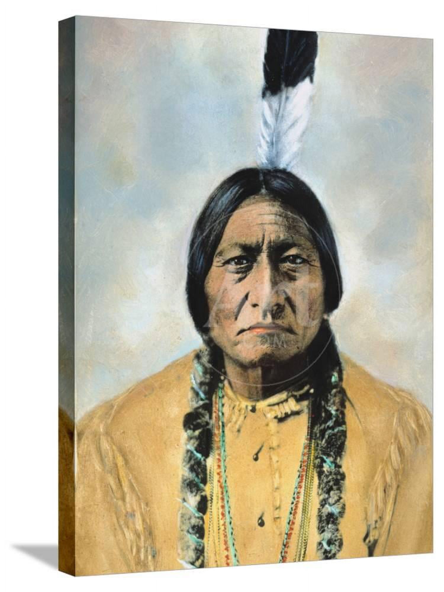Sitting Bull 18341890, Figurative World Culture Stretched Canvas Wall ...