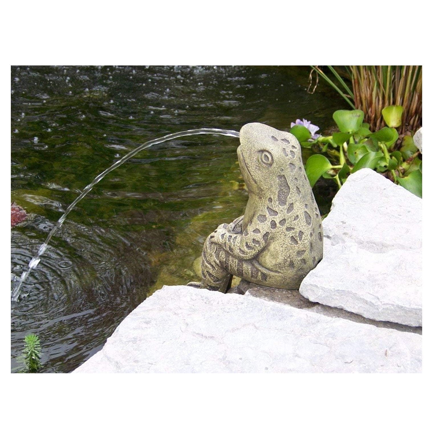 Sitting Frog Pond Spitter -stone statue/sculpture-water garden accent ...