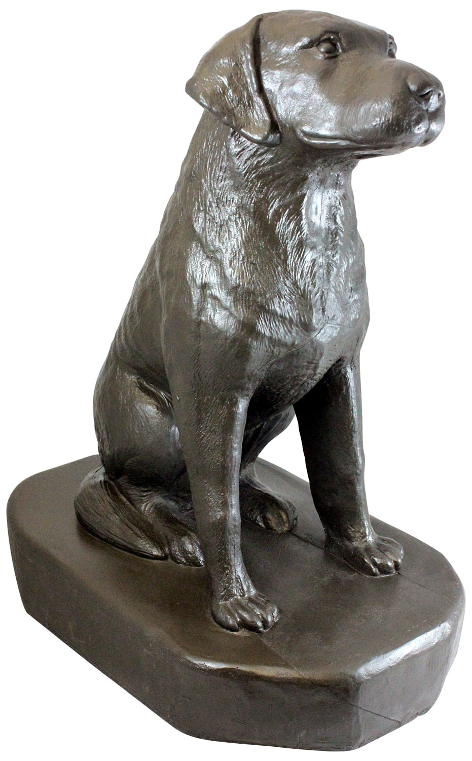 Sitting Labrador Dog Statue – Natural Bronze Appearance – Made of Resin ...