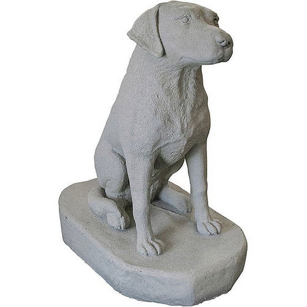 Sitting Labrador Dog Statue – Natural Granite Appearance – Made of ...