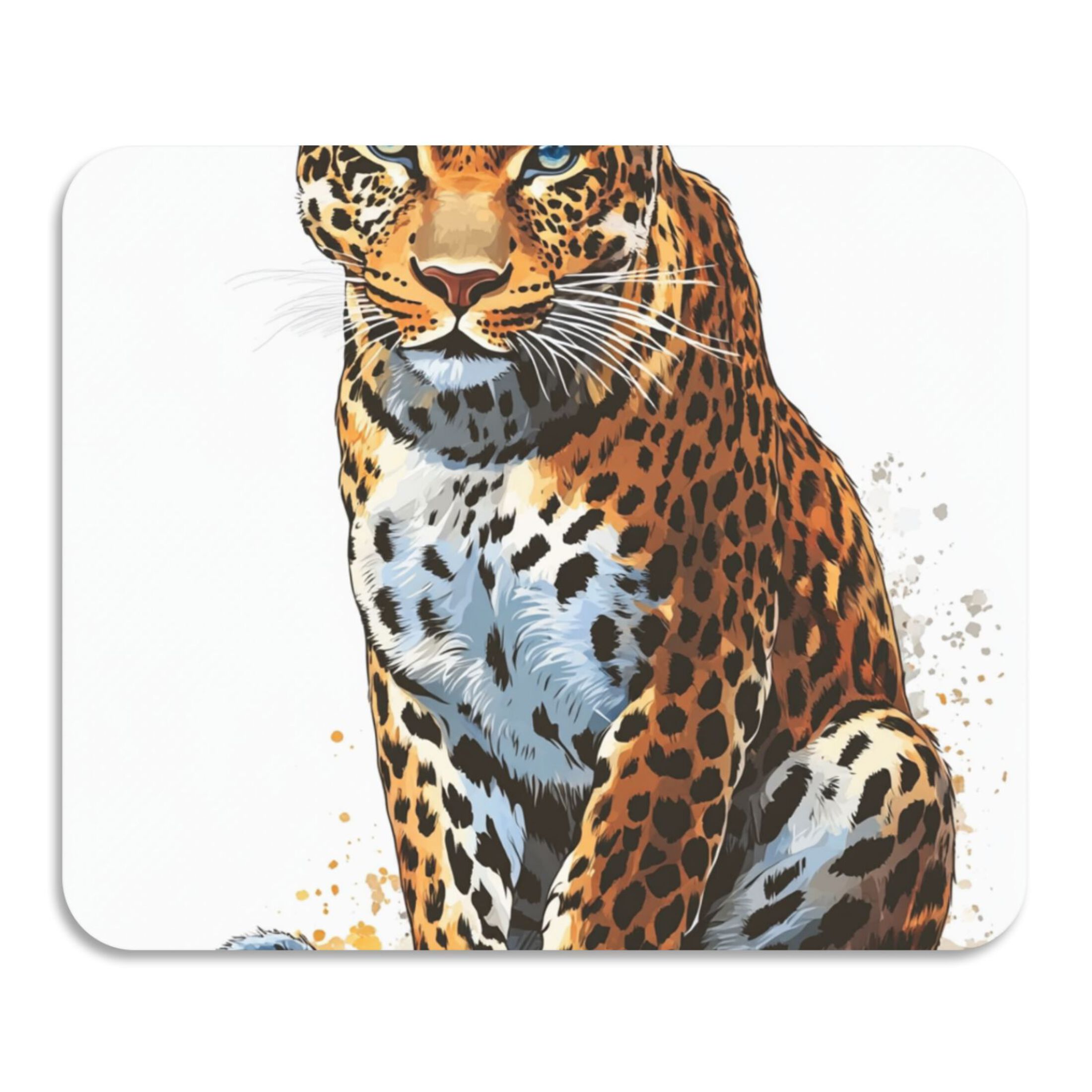 Sitting Leopard Watercolor Diatomite Dish Drying Mat Drain Pad for ...