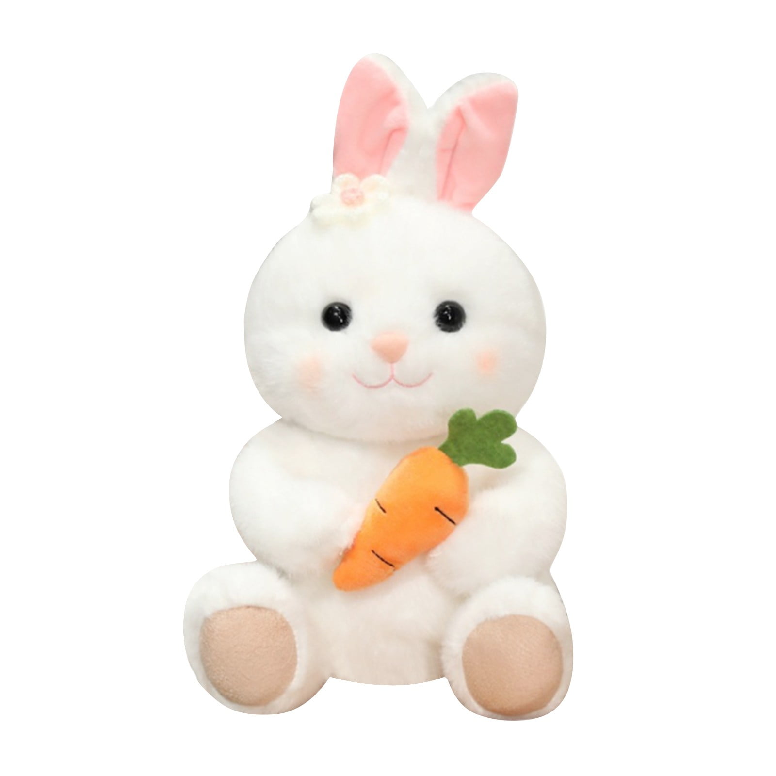 Sitting Lop Eared Rabbit Easter White Rabbit Stuffed Bunny Animal With ...