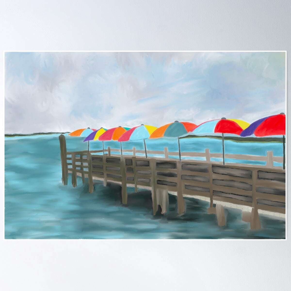 Sitting On The Dock Of The Bay Poster Wall Art, Modern Wall Decor For ...