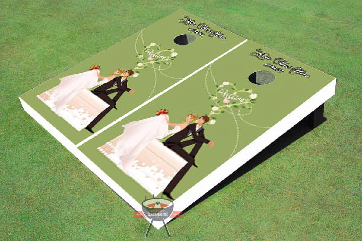 Sitting On The Wedding Cake Themed Cornhole Boards - Walmart.com