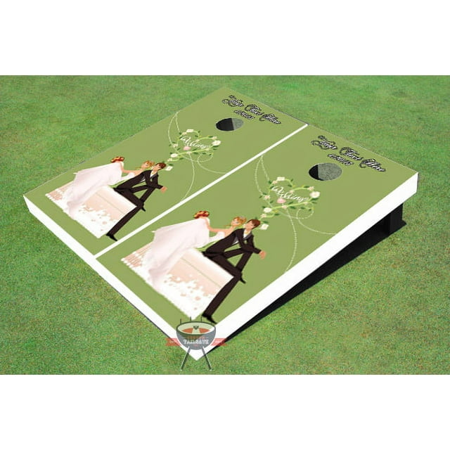 Sitting On The Wedding Cake Themed Cornhole Boards - Walmart.com