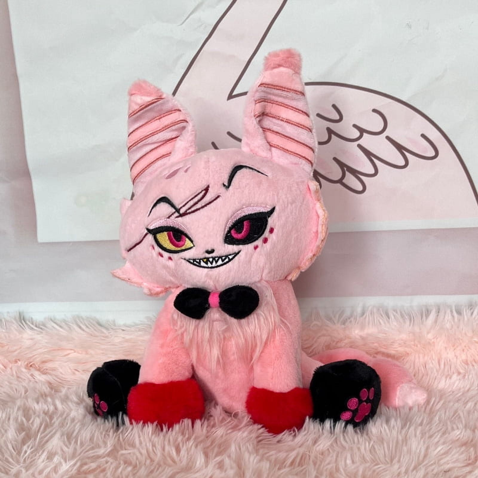 Sitting Pink Cat Husk Meow Plush Husk Cat Plush Doll - Walmart.com