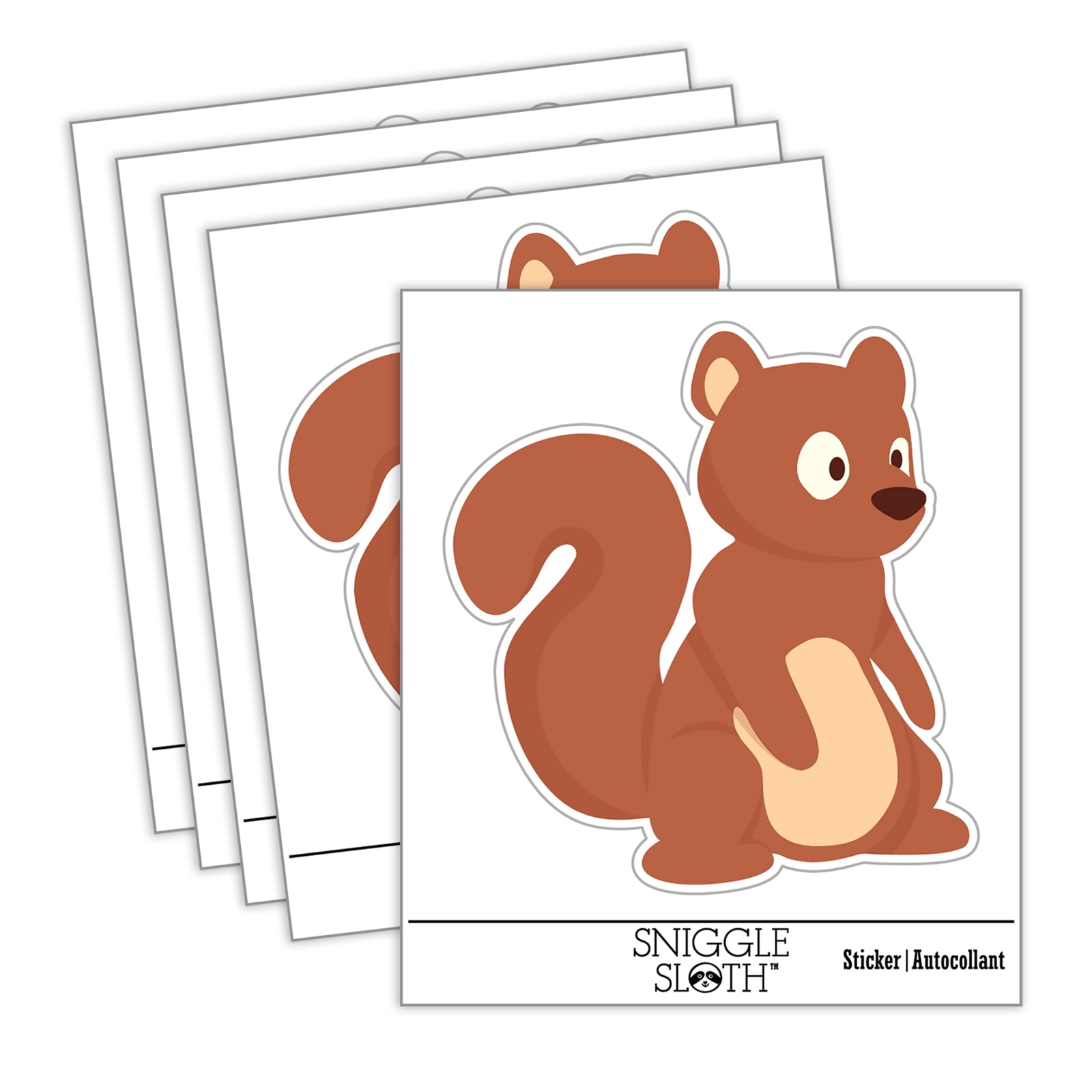 Sitting Squirrel Cartoon Critter Car Window Bumper Water Bottle Phone ...