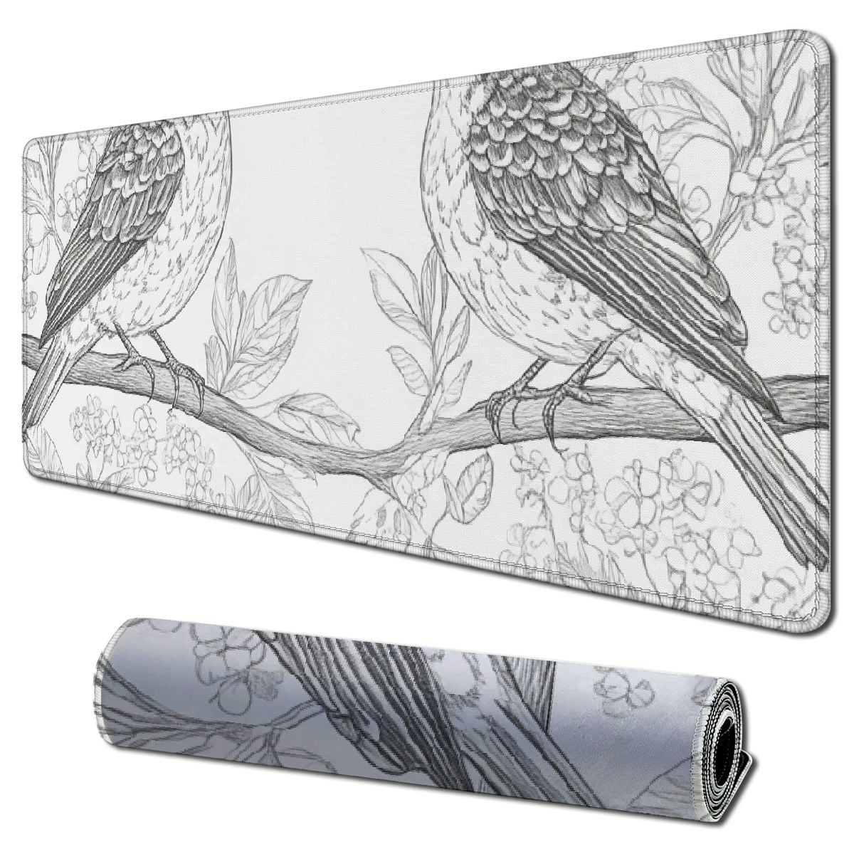 Sitting Tree Branch Large Mouse Pad Gaming Mousepad Non-Slip Rubber ...