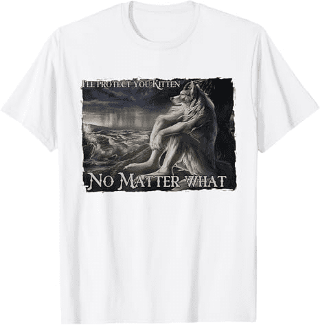 Sitting Wolf Literally Me Werewolf Ripping Meme Alpha Wolf T-Shirt ...