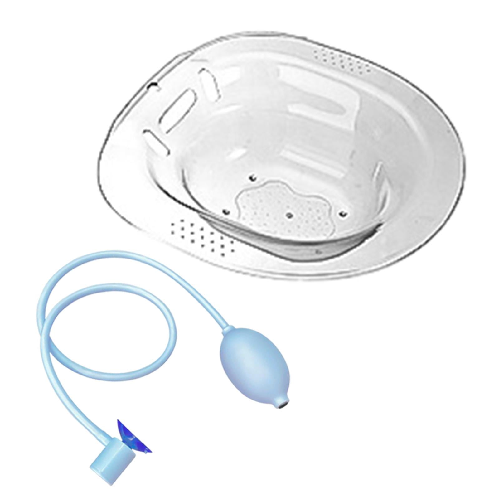Sitz Bath Tub for Toilet Seat with Flusher, Reusable Drain Hole Steam ...