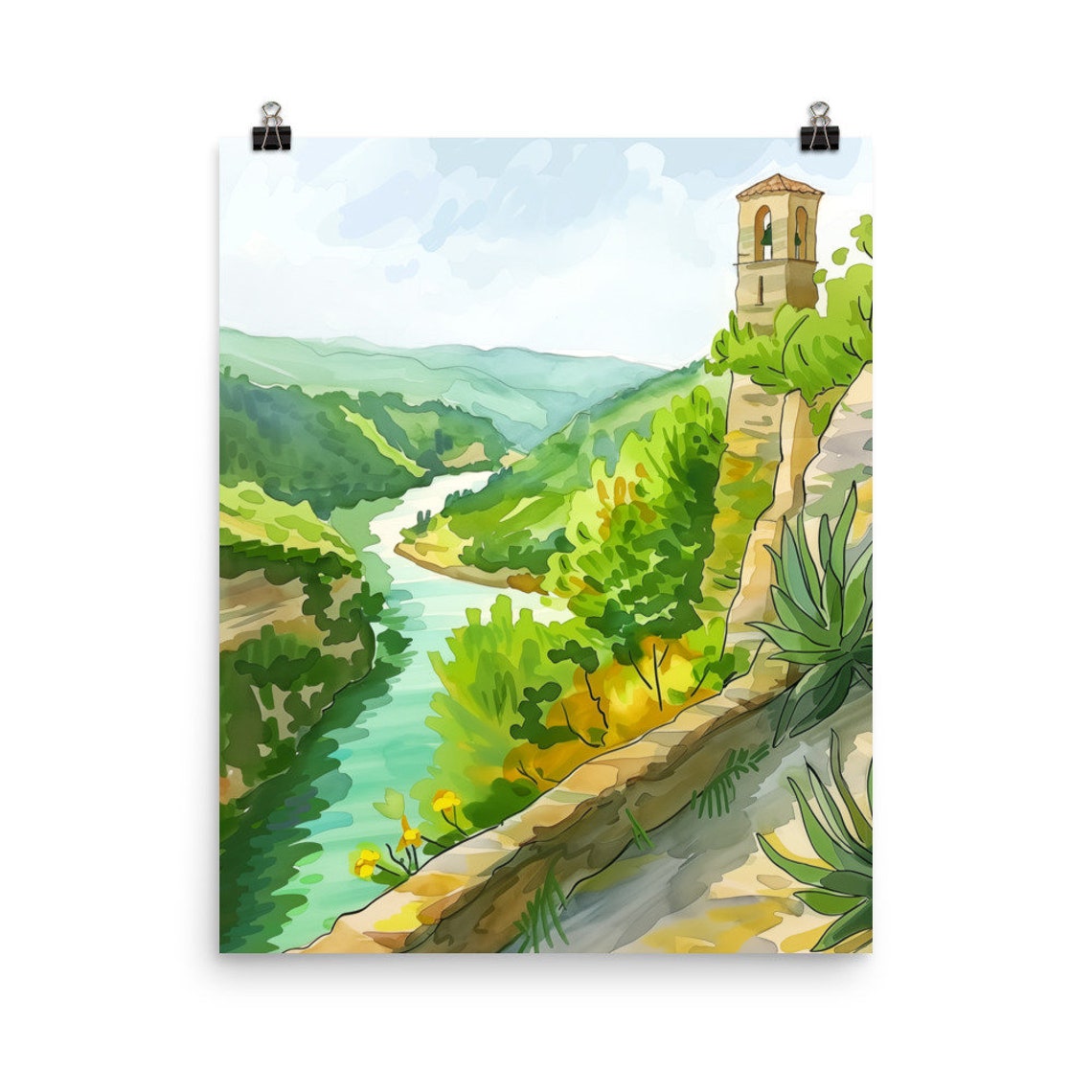 Siurana Spain Print, Catalonia Mountain Landscape Wall Art ...