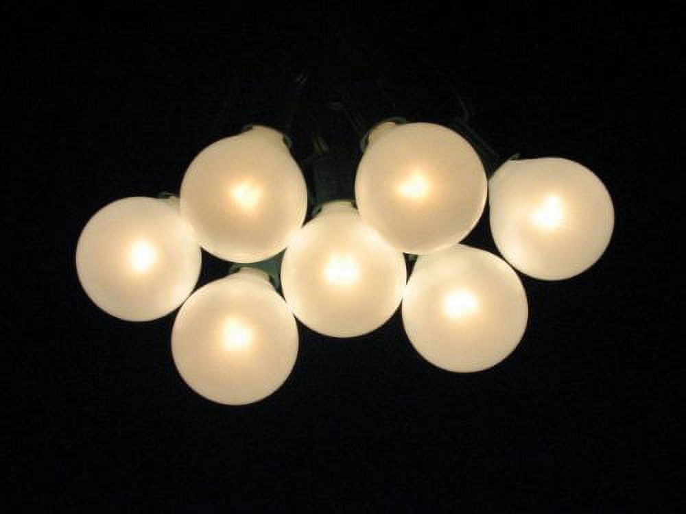 Sival 100 Foot Globe Patio String Lights - Set of 100 G50 Pearl White ...
