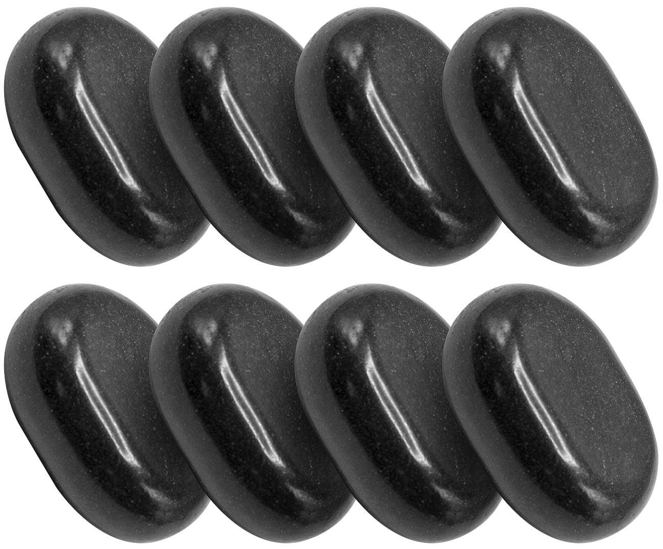 Sivan Health 8-Piece Therapeutic Black Basalt Hot Stone Massage Kit for ...