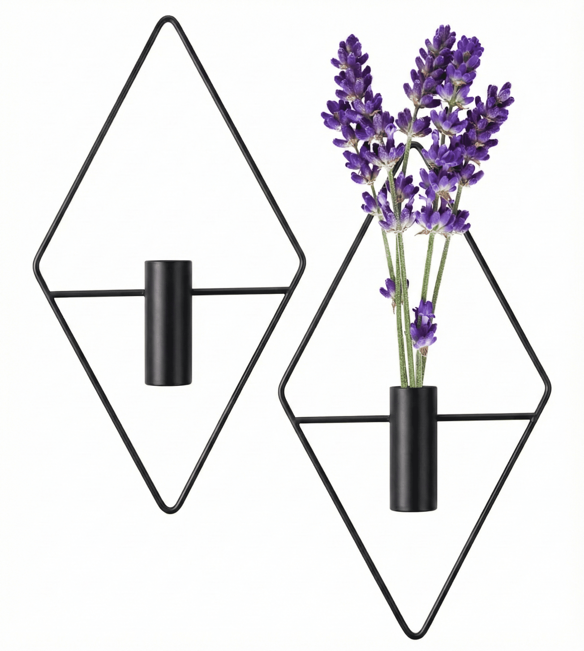 Sivi Wall Decor Hanging Planters, Modern Metal Hanging Flower Vases ...