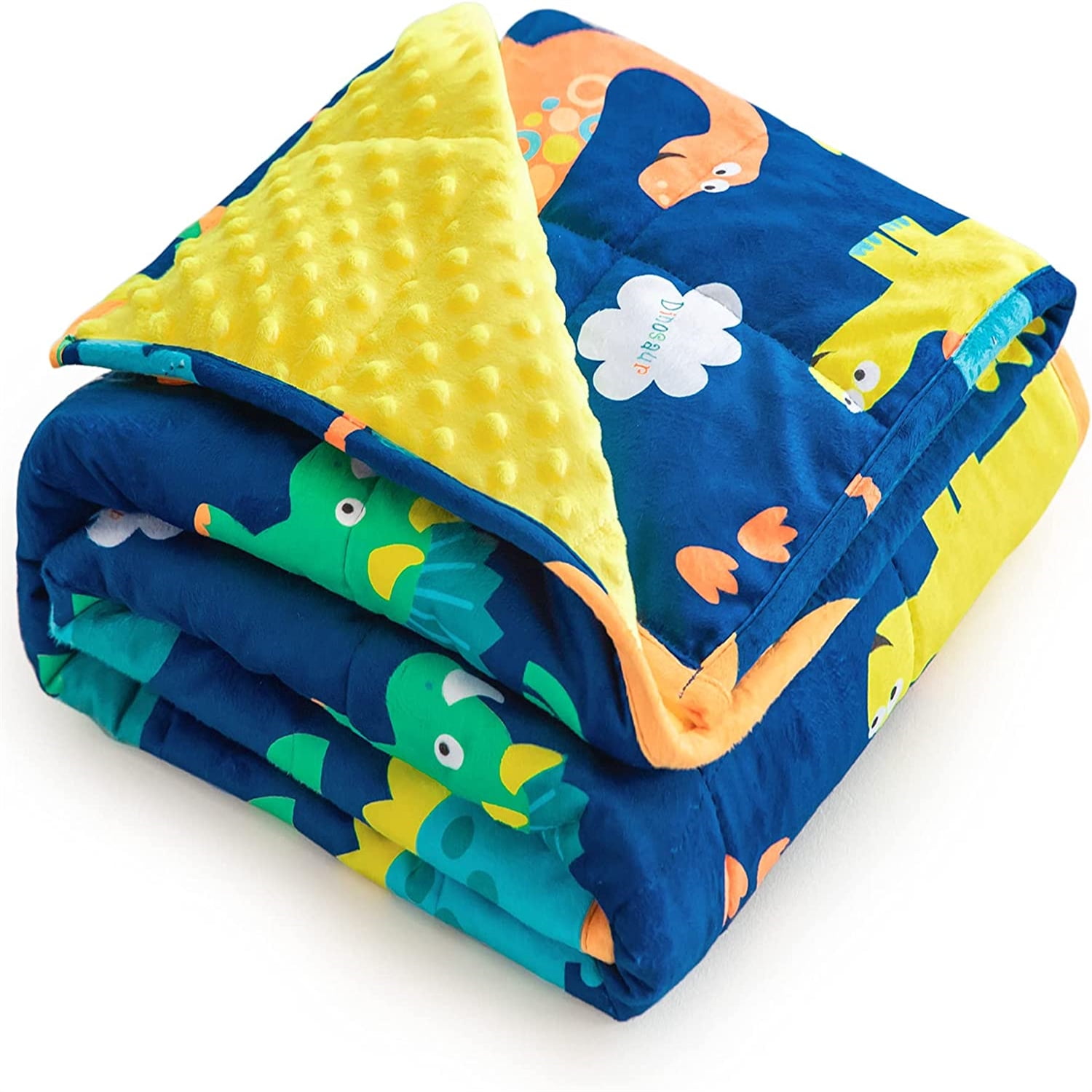 Sivio Kids Weighted Blanket 5lbs, Minky Dot, Tranquility Snuggle Throw ...