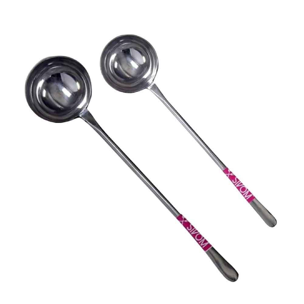 Sivom Handmade Stainless Steel Deep Ladle Set for KitchenCooking ...