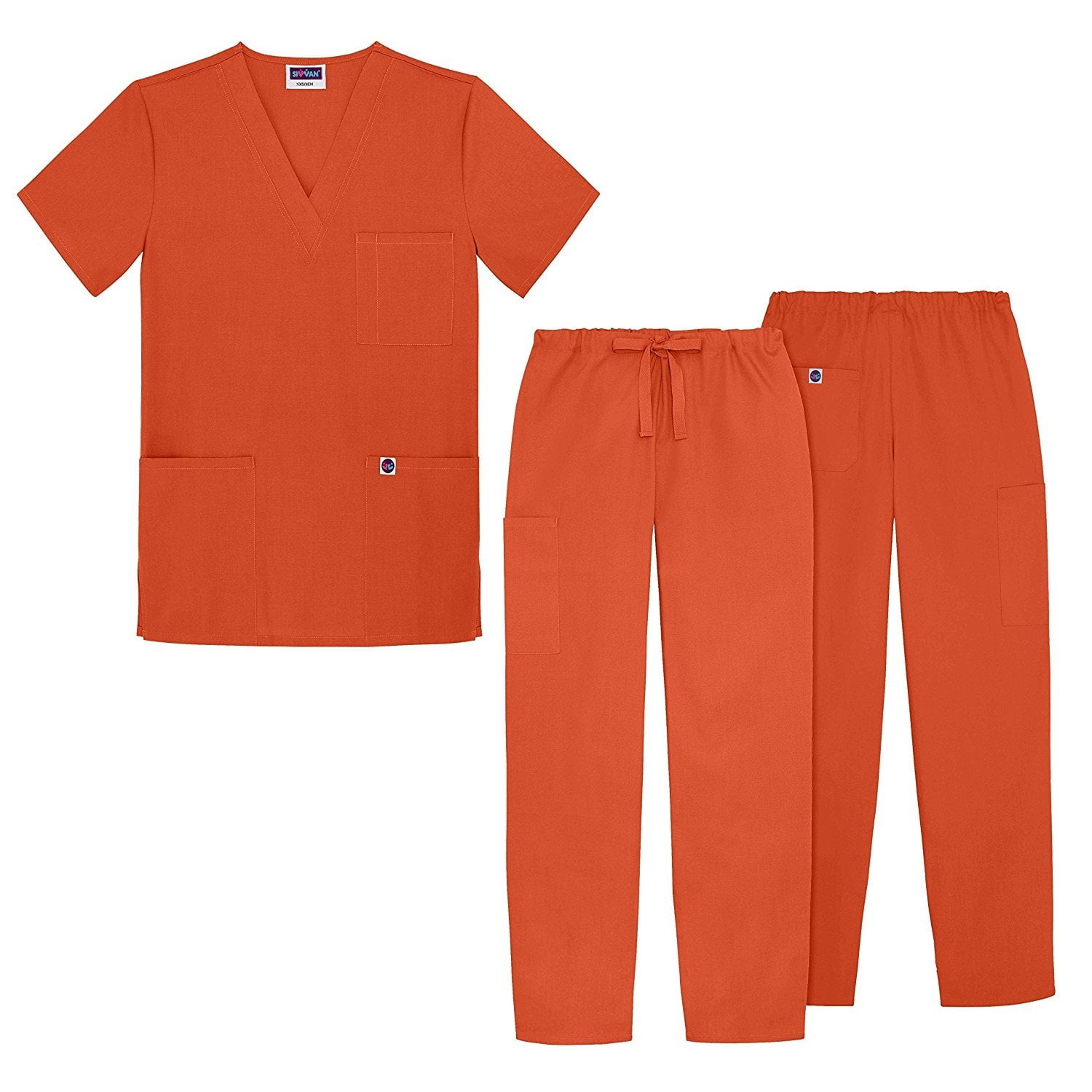 Sivvan Unisex Classic Scrub Set V-neck Top / Drawstring Pants Available ...
