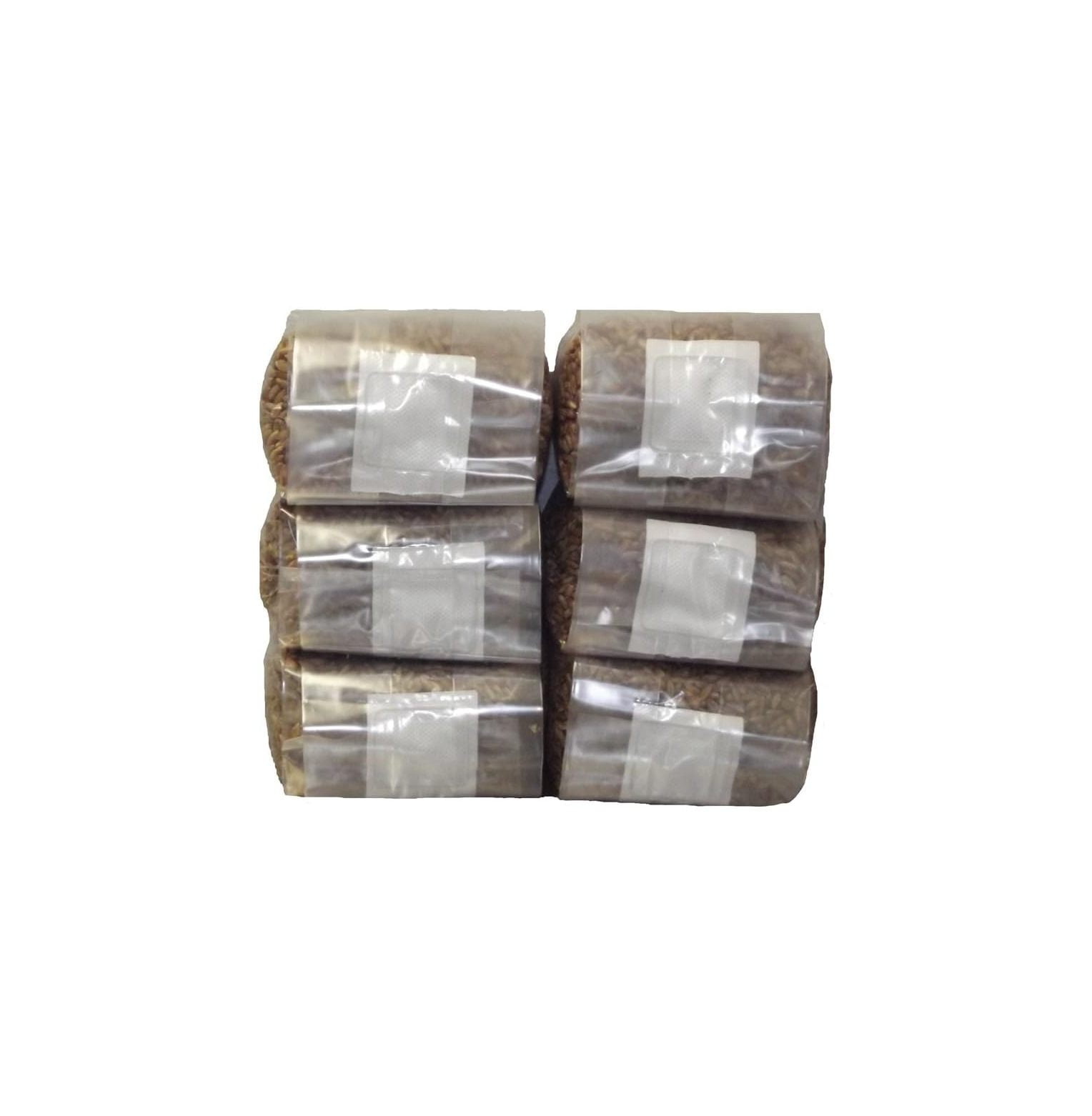 NeosKon, Six 1-Pound Sterilized Rye Berry Grow Bags, Nutrient Enhanced ...